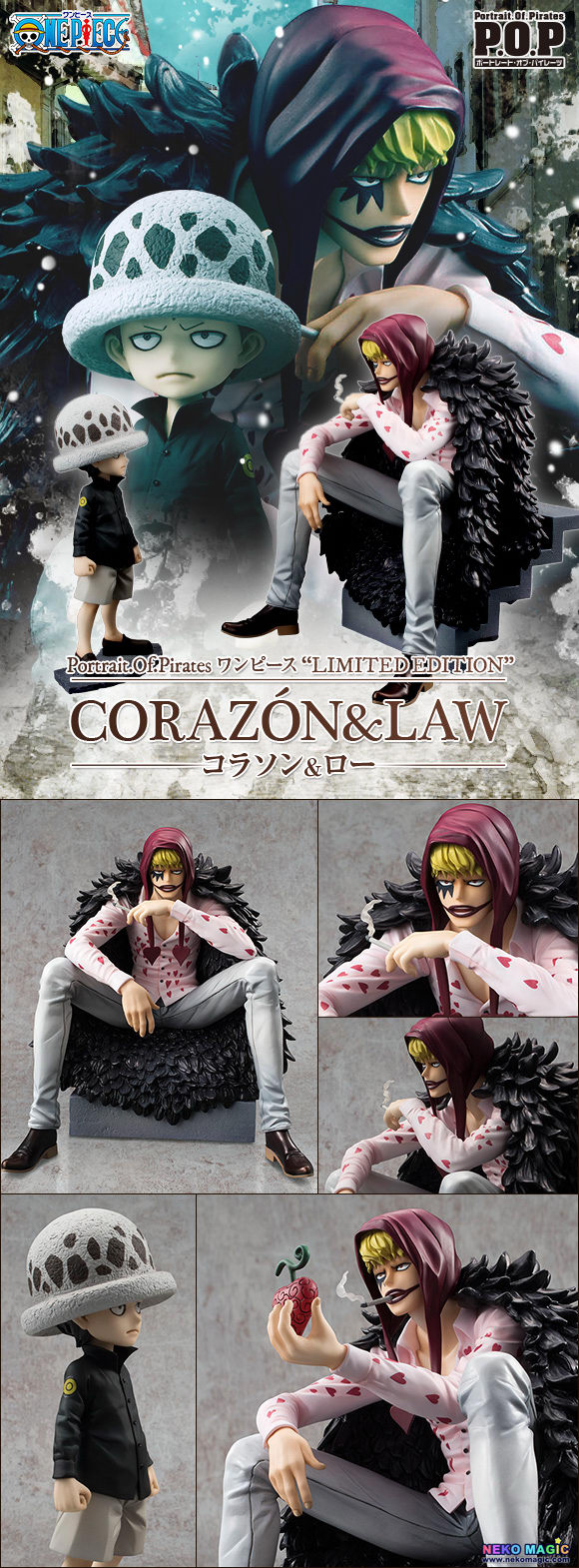 One Piece – Corazon & Law 1/8 PVC figure set by Megahouse – Neko Magic