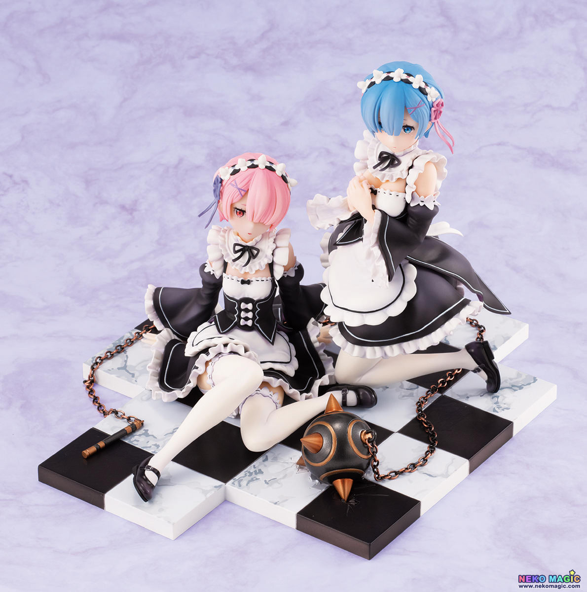 [exclusive] Re:Zero – Ram & Rem Special base Complete Set Ver. 1/8 PVC ...