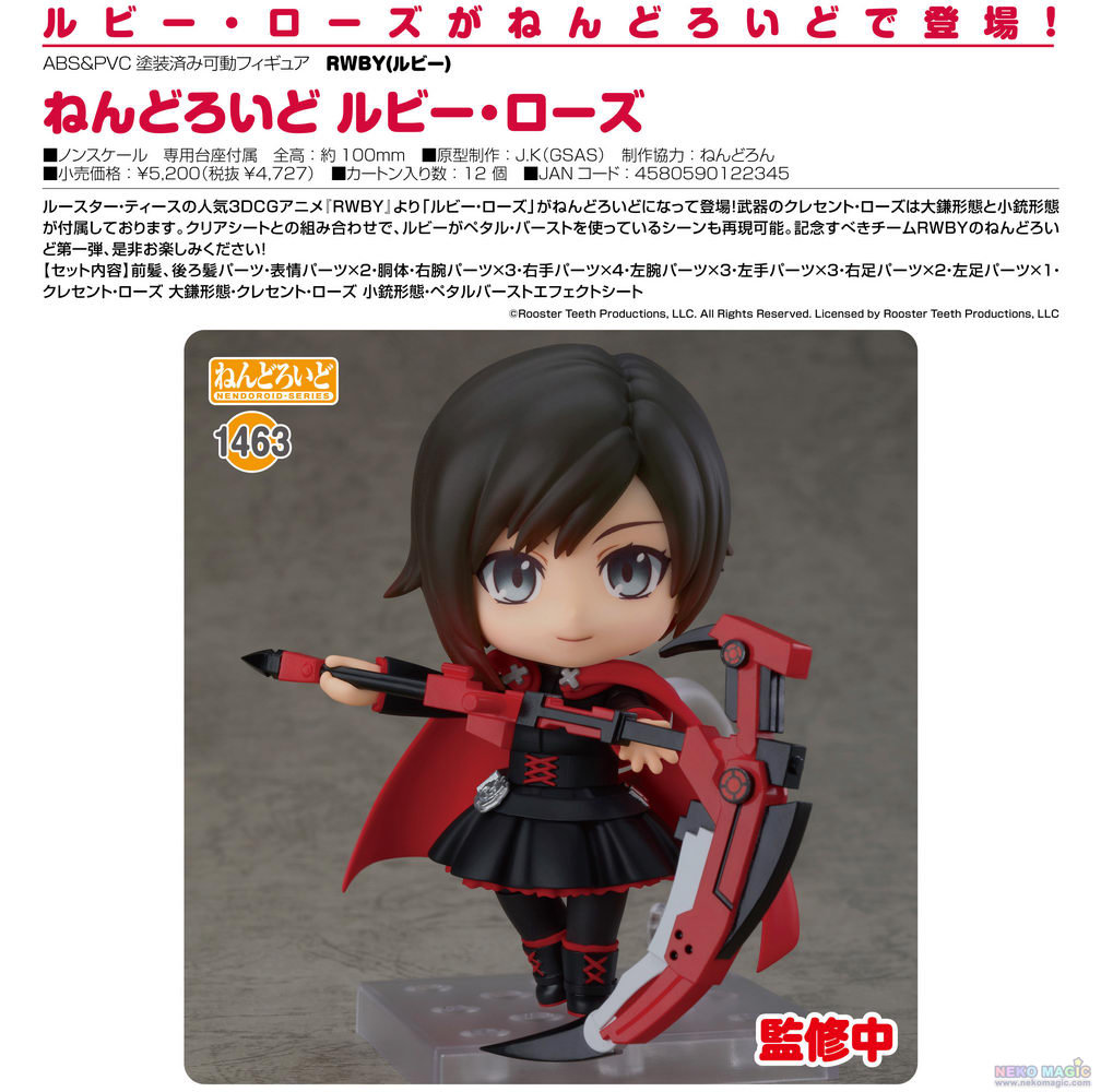 RWBY – Ruby Rose No.1463 action figure by Good Smile Company – Neko Magic
